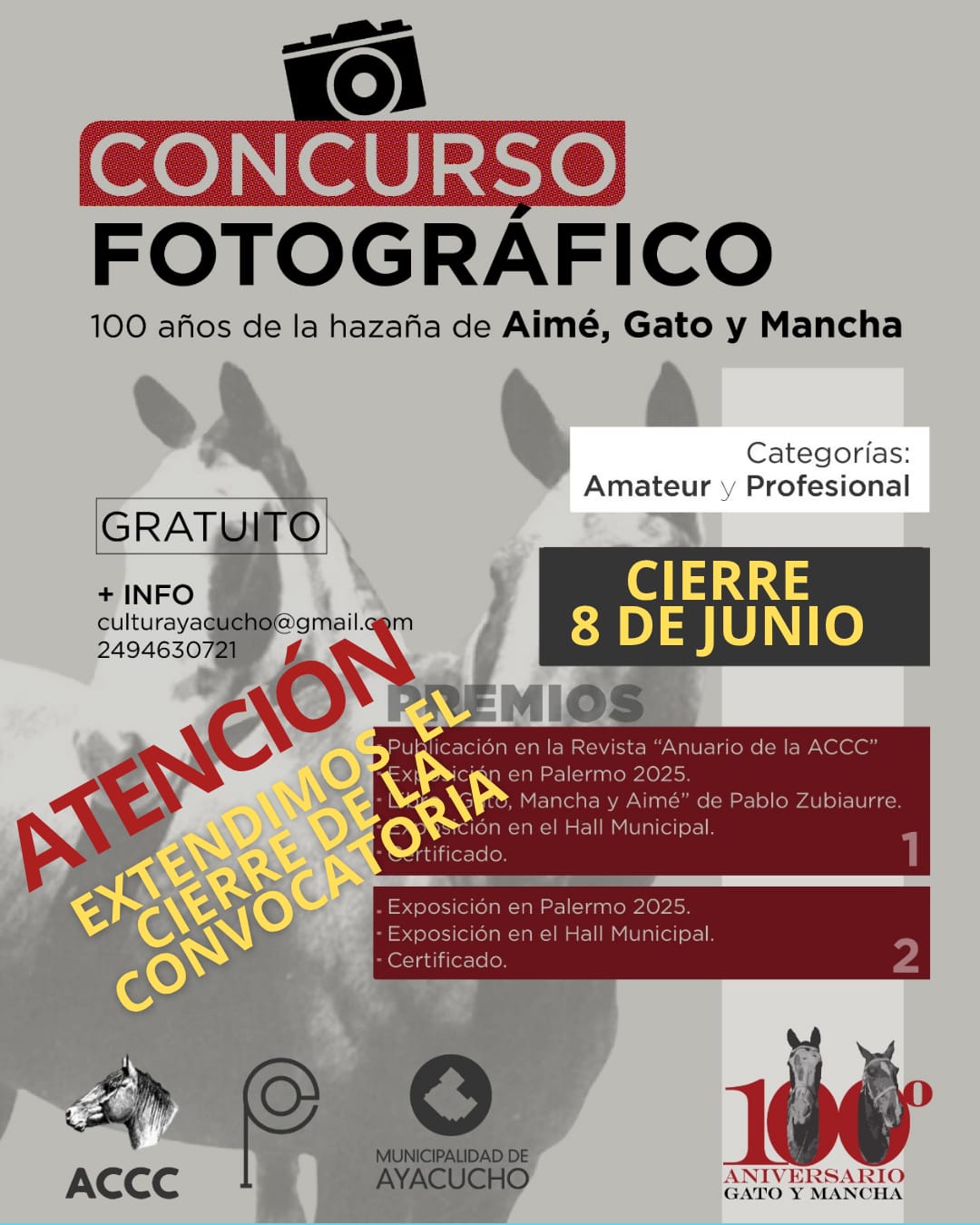 Concurso fotográfico “100 AÑOS DE LA HAZAÑA DE AIMÉ GATO Y MANCHA ...